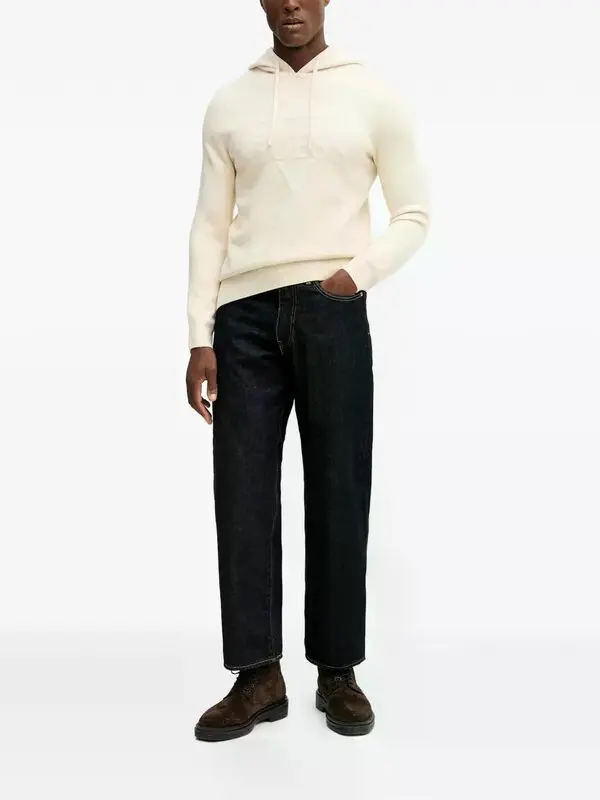 Guess Logo-lettering Hoodie - Neutrals