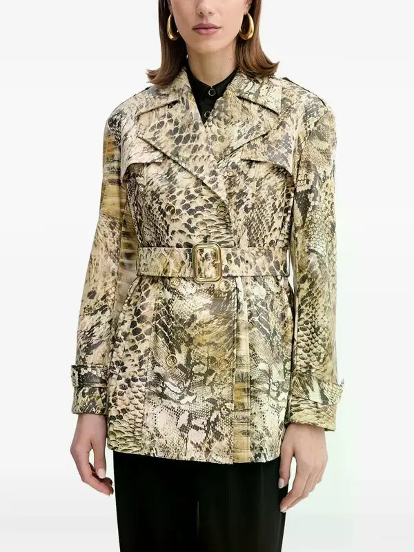 MARCIANO Snakeskin-pattern Trench Coat