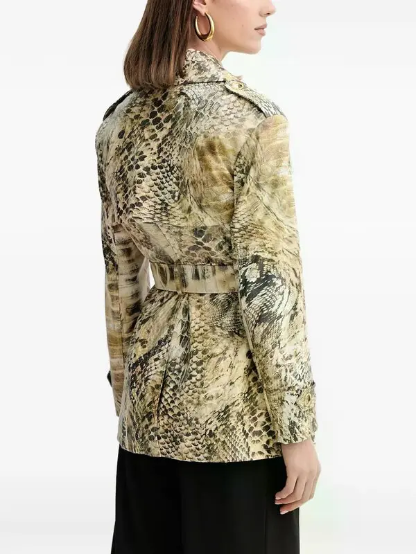 MARCIANO Snakeskin-pattern Trench Coat