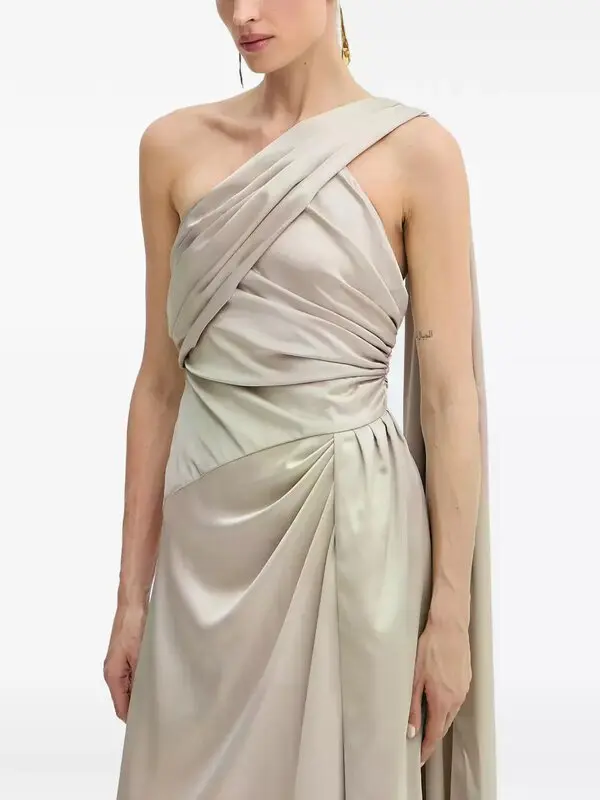 marciano one shoulder dress Marciano One-shoulder Draped Maxi Dress