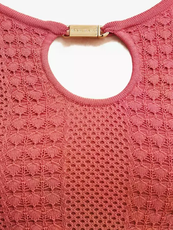 marciano pink dress MARCIANO by GUESS Gia Halter Lurex Dress