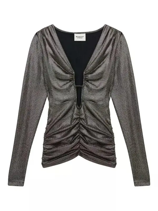 MARANT ETOILE Buffy Metallic-effect Blouse