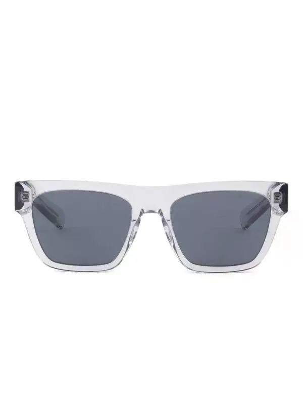 Prada Logo-print Rectangle-frame Sunglasses - White
