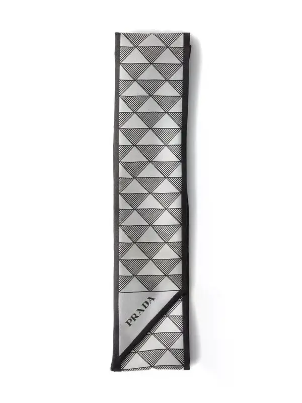 Prada Jacquard Silk Scarf