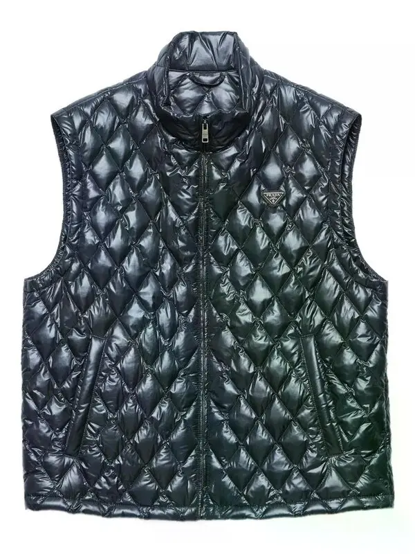 Prada Quilted Gilet With Logo Detail