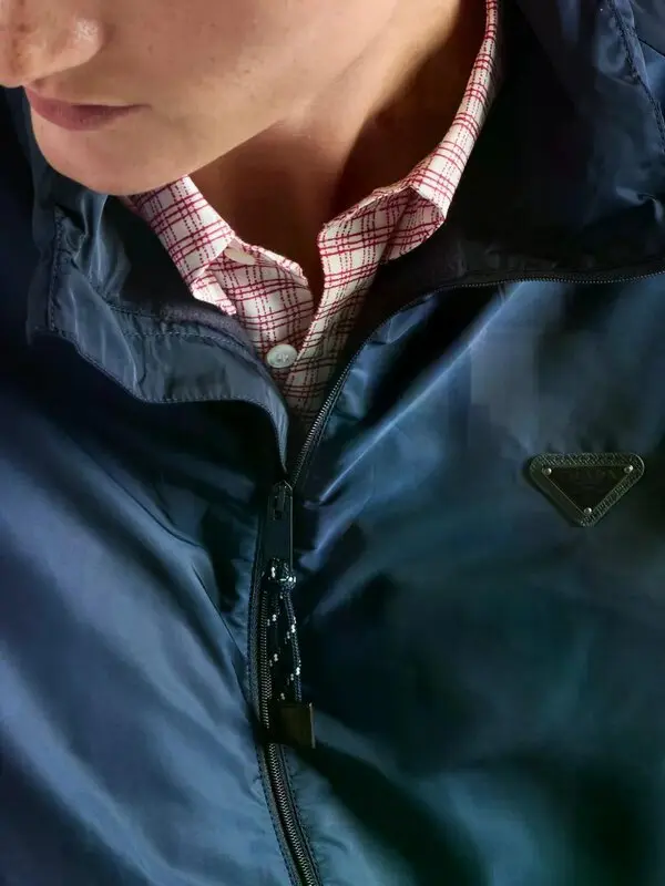 Prada Raglan Jacket With Removable Hood - Blue