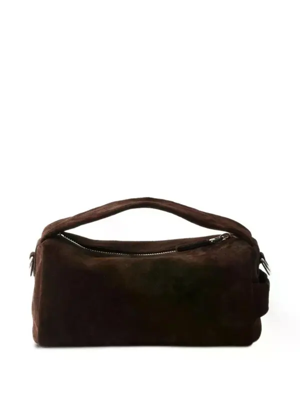 Prada Suede Leather Shoulder Bag - Brown