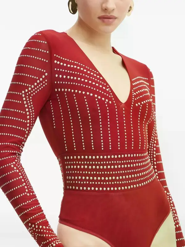 MARCIANO Studded V-neck Bodysuit
