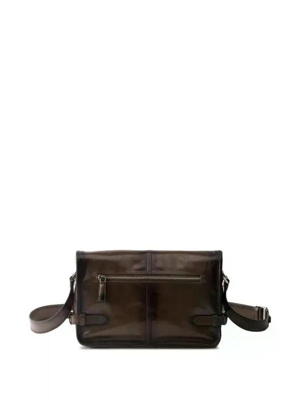 Prada Leather Messenger Bag - Green