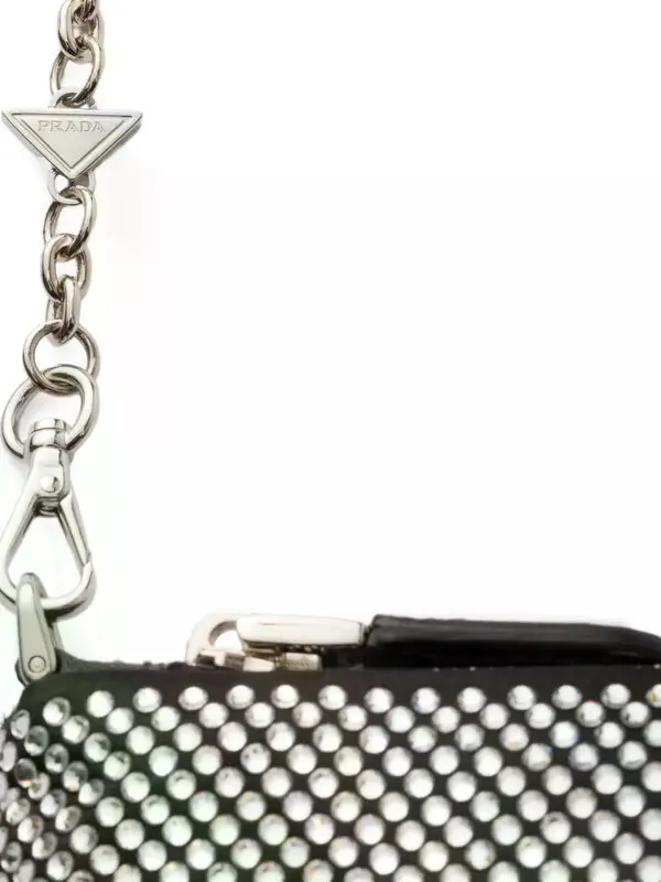 Prada Mini Crystal-studded Cross Body Bag