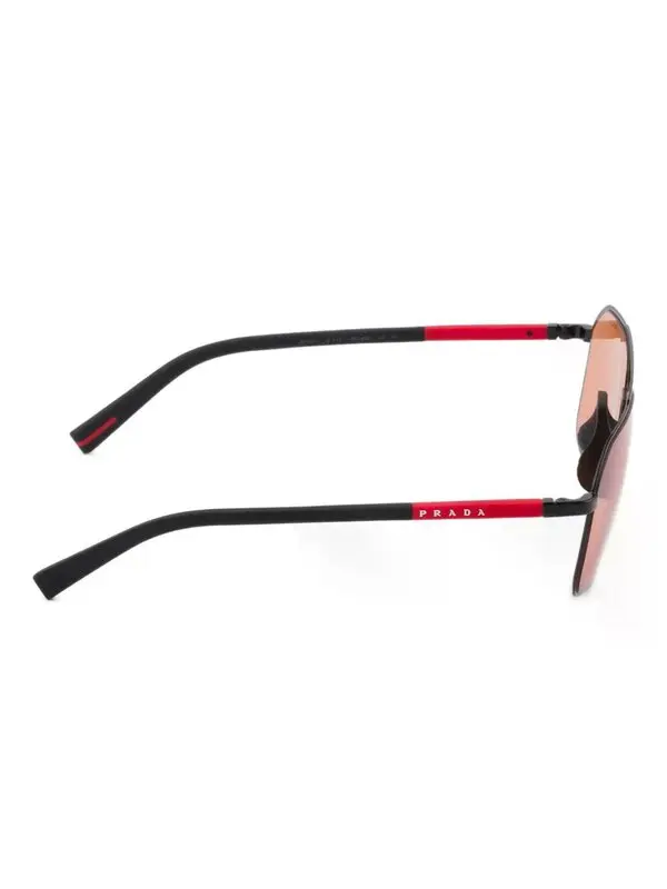 Prada Linea Rossa Pilot Frame Sunglasses - Black