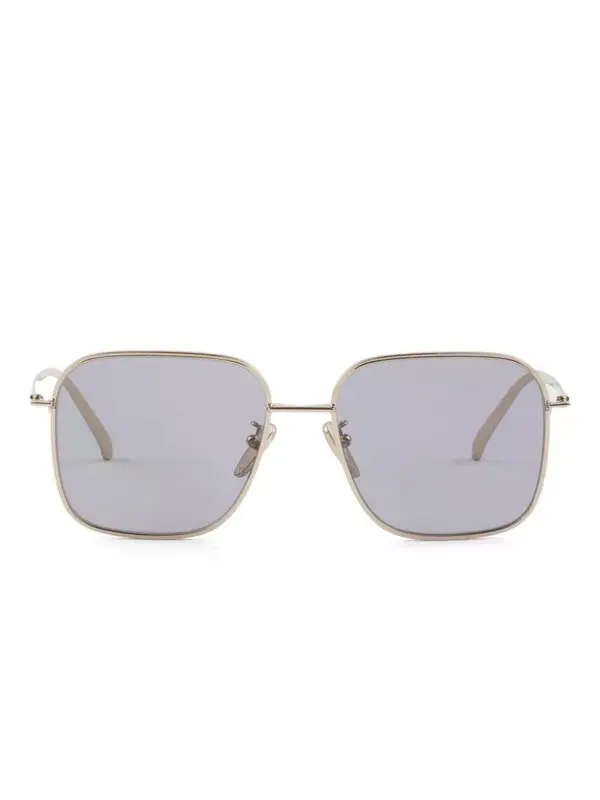 Prada Metal Square Frame Sunglasses - Gold