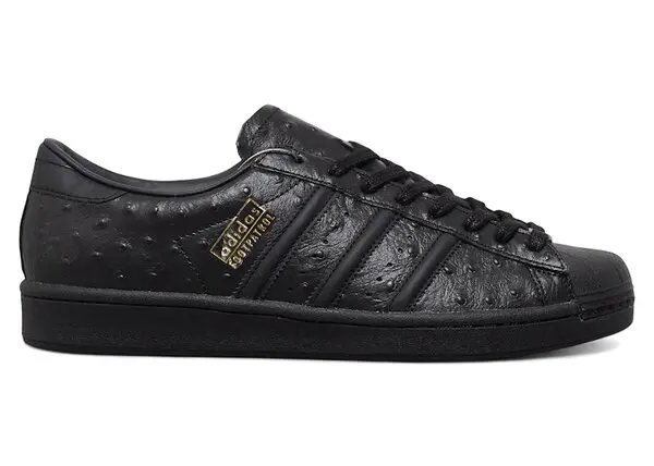 Adidas Superstar Footpatrol Black Ostrich Sneakers