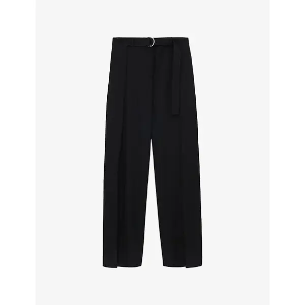 Loewe Pleated Wide Leg Wool Trousers