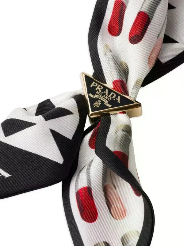 Prada Logo-design Scarf Clip - Gold