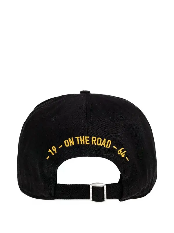 Dsquared2 Distressed Print Baseball Cap - Black