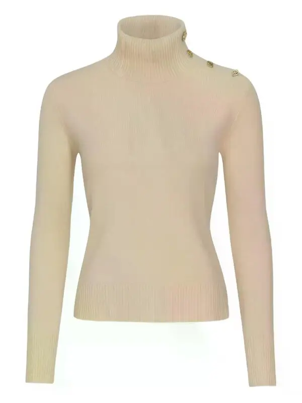 BY MALENE BIRGER Wool Roll Neck Sweater With Button Detailing