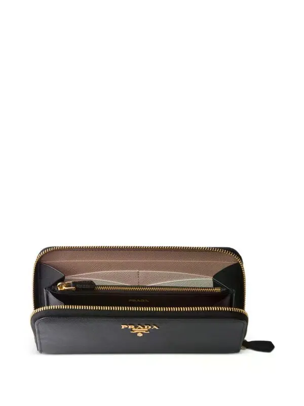 Prada Large Saffiano Leather Zip Wallet