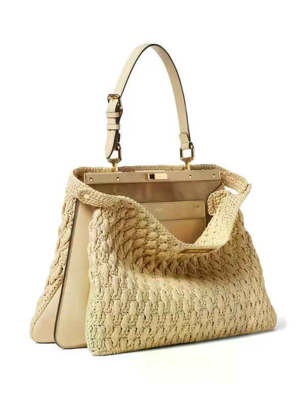 Fendi Peekaboo Woven Tote
