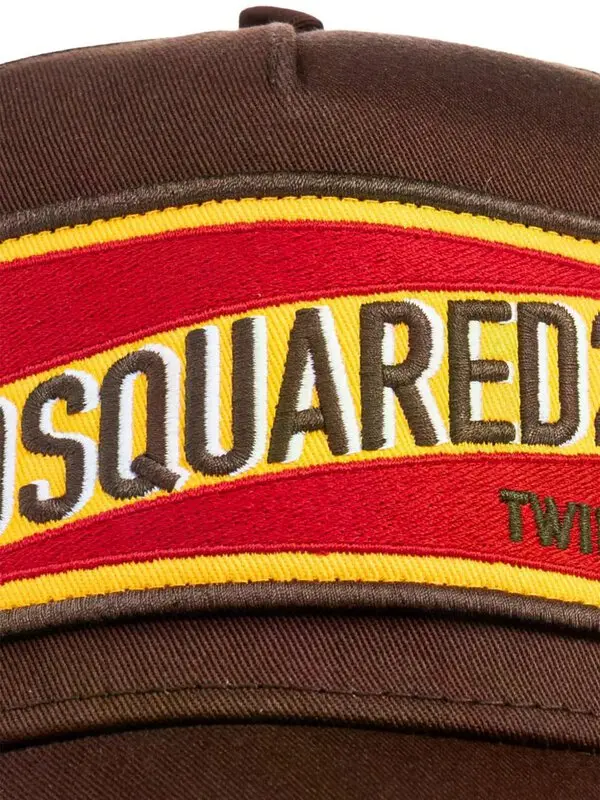 Dsquared2 Distressed Logo-patch Baseball Cap - Brown