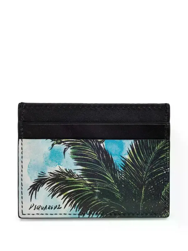 Dsquared2 Palm-print Card Holder - Black