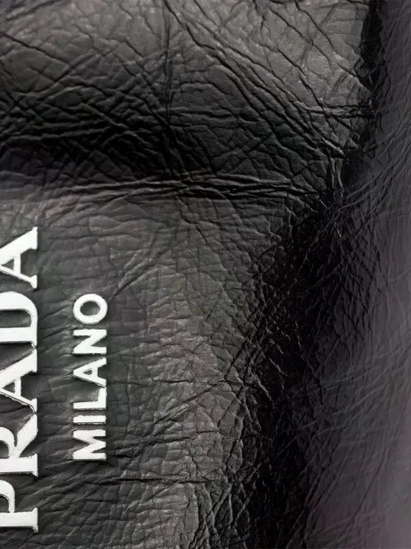 Prada Leather Messenger Mini Bag - Black
