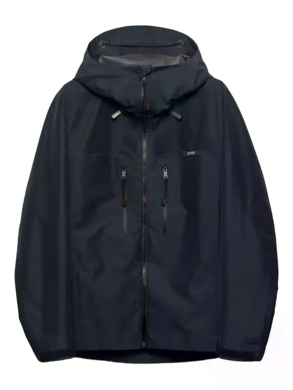 Prada Oversized Hooded Jacket With Zipper Pockets - Blue