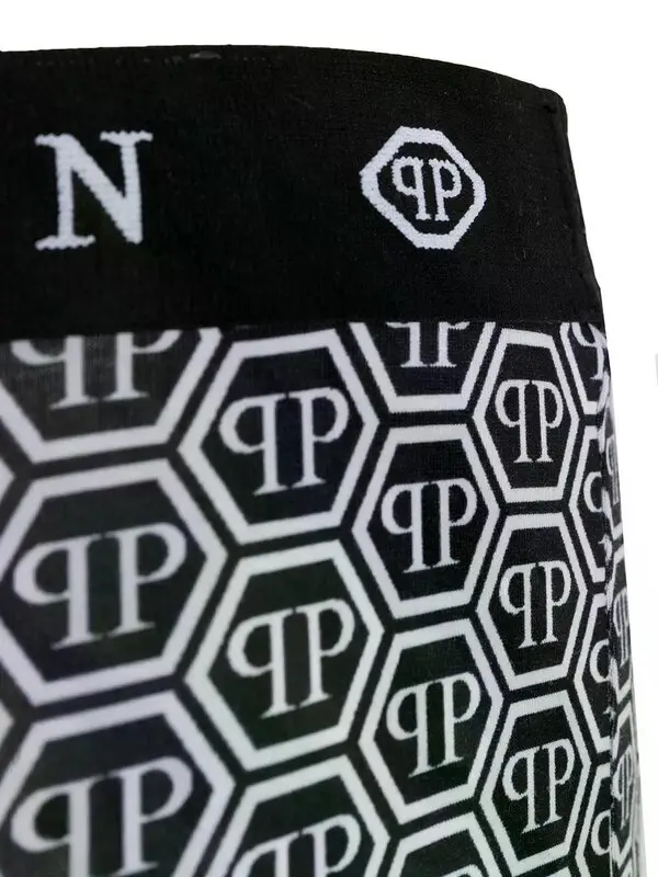 Philipp Plein Hexagon Logo-print Boxers - Black