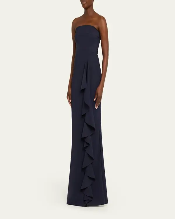 Chiara Boni La Petite Robe Risti Strapless Draped Mermaid Gown