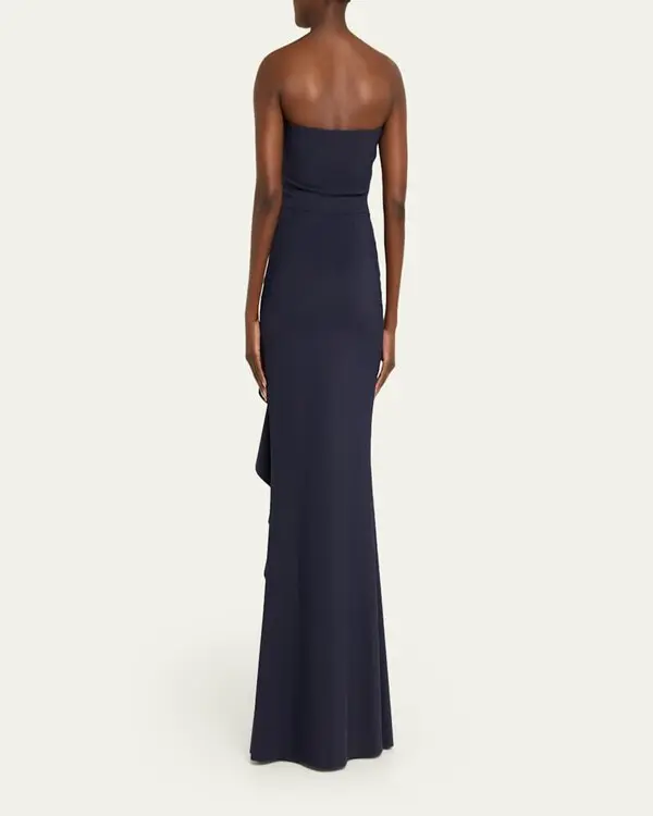 Chiara Boni La Petite Robe Risti Strapless Draped Mermaid Gown