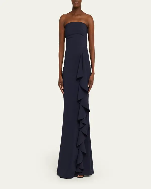 Chiara Boni La Petite Robe Risti Strapless Draped Mermaid Gown