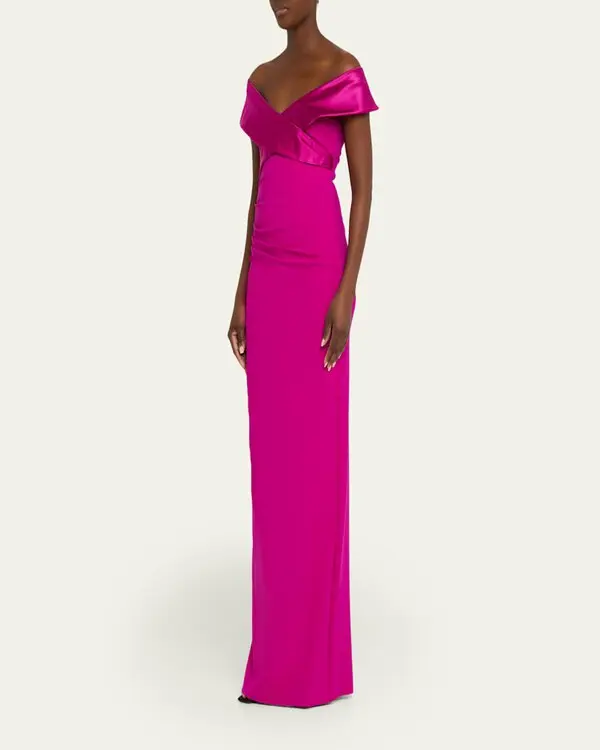 Chiara Boni La Petite Robe Suli Off-the-shoulder Column Gown