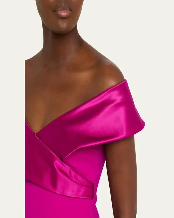Chiara Boni La Petite Robe Suli Off-the-shoulder Column Gown