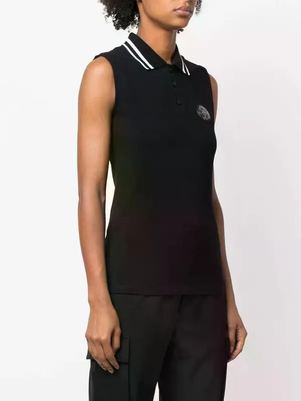 PLEIN SPORT Logo-patch Polo Shirt - Black