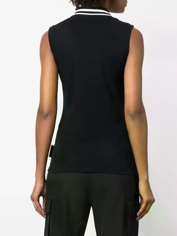PLEIN SPORT Logo-patch Polo Shirt - Black