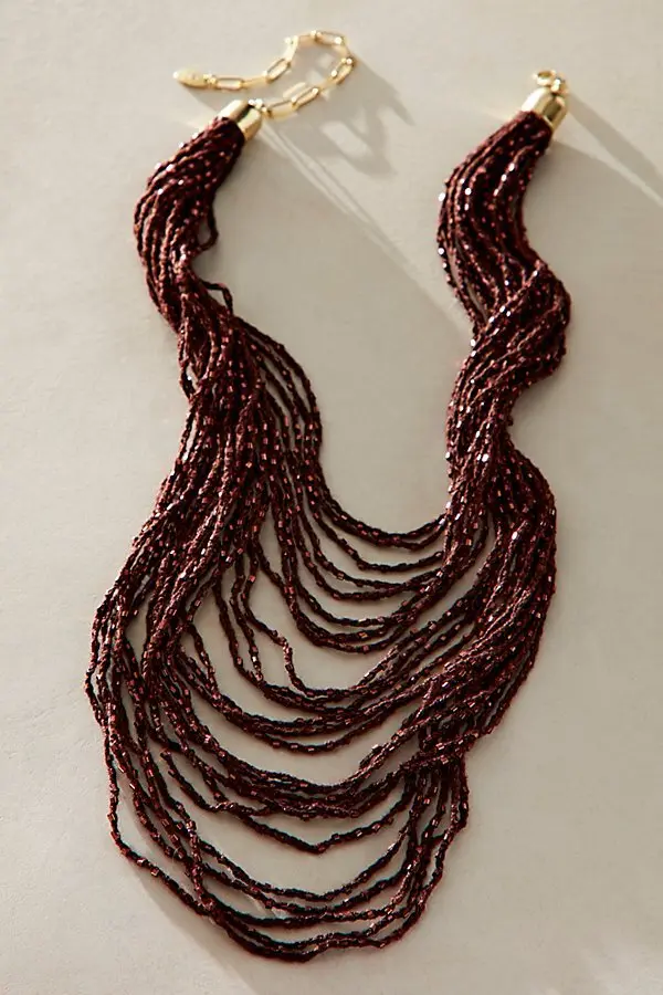 Free People Domino Layer Necklace - Cocoa
