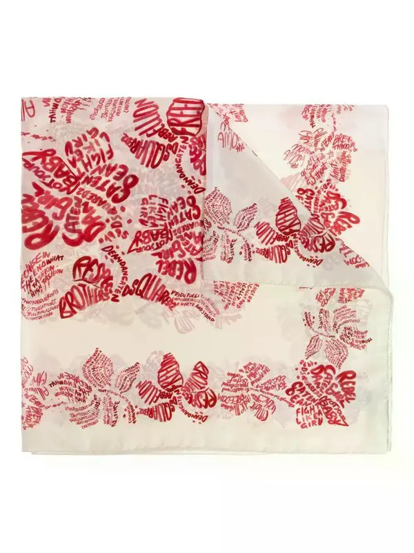 Dsquared2 Floral-print Silk Scarf - Neutrals