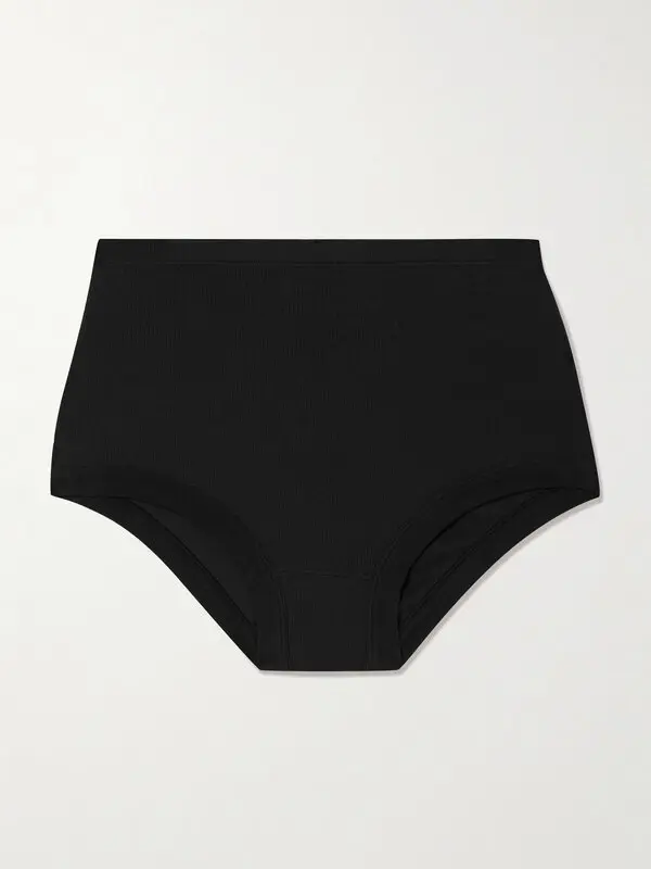 Calvin Klein Tyra Stretch-cotton Briefs - Black