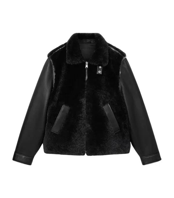 ALLSAINTS Shearling And Leather Conyer Jacket