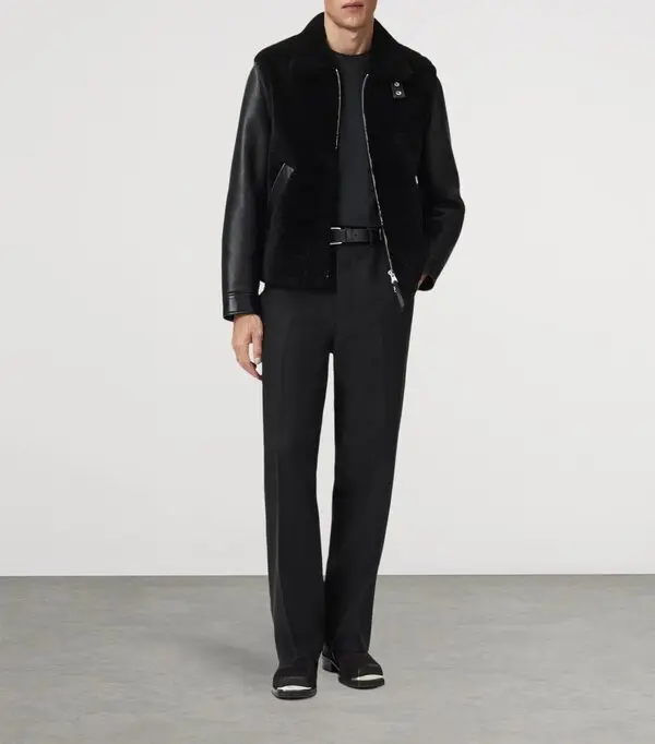 ALLSAINTS Shearling And Leather Conyer Jacket