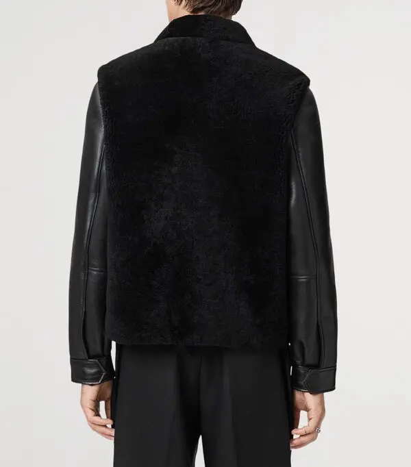 ALLSAINTS Shearling And Leather Conyer Jacket