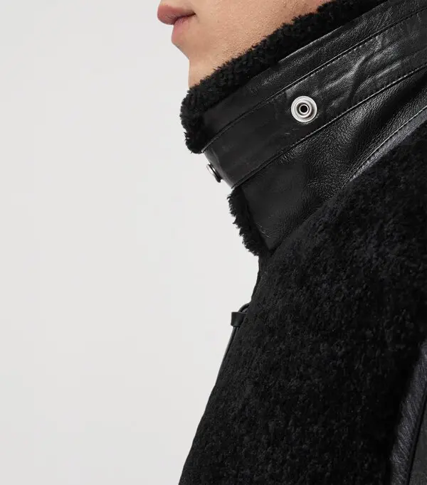ALLSAINTS Shearling And Leather Conyer Jacket