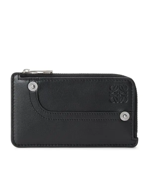 Loewe Leather Panta Card Holder - Black