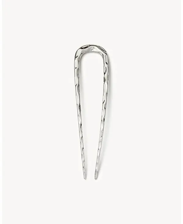 MACHETE Midi Wavy French Hair Pin - Silver