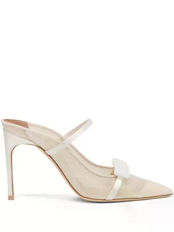 MALONE SOULIERS 90mm Aurora Heeled Mules - Neutrals