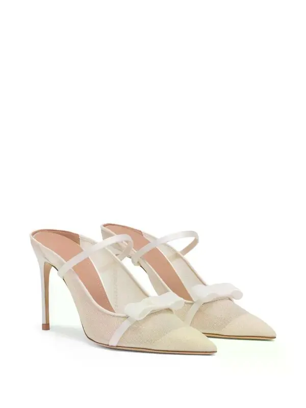 MALONE SOULIERS 90mm Aurora Heeled Mules - Neutrals