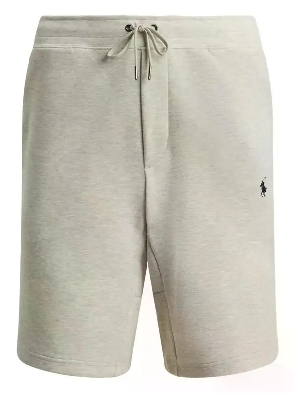 Polo Ralph Lauren Embroidered Double-knit Track Shorts - Grey