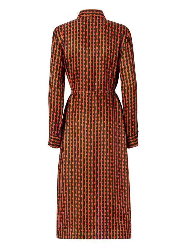 Fendi Patterned Colla Midi Dress
