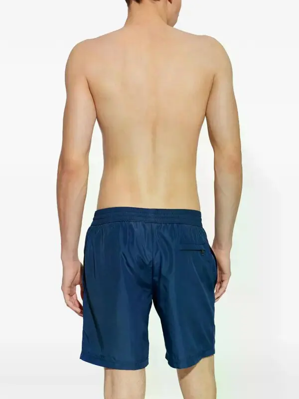 Dolce & Gabbana Logo-plaque Swim Shorts - Blue