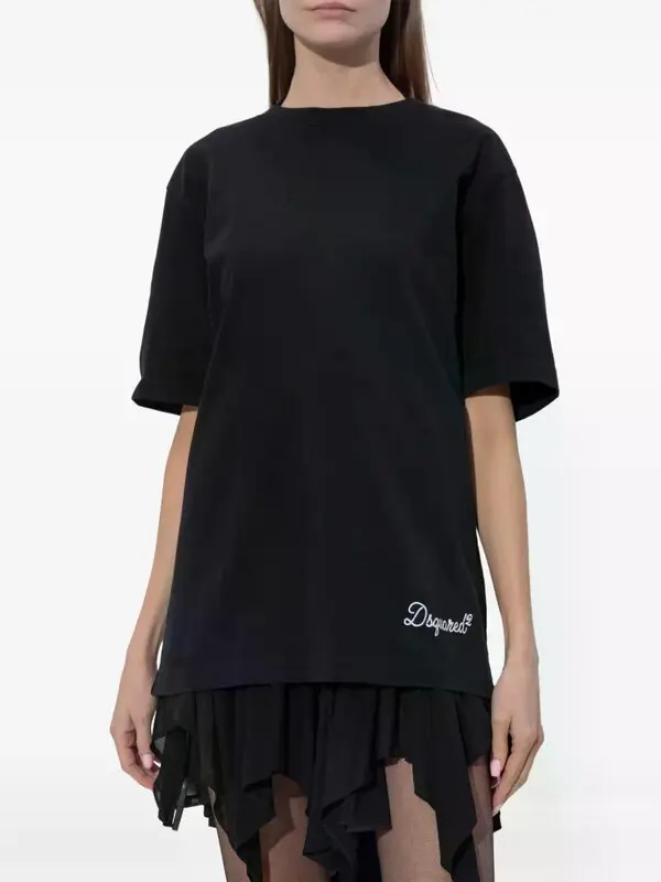 Dsquared2 Short-sleeve T-shirt With Embroidery - Black